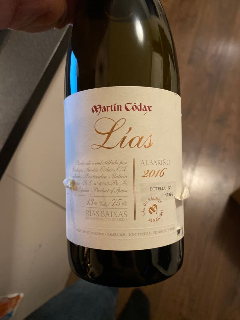 2016 Martín Códax Albariño Rías Baixas Lias, Spain, Galicia, Rías ...