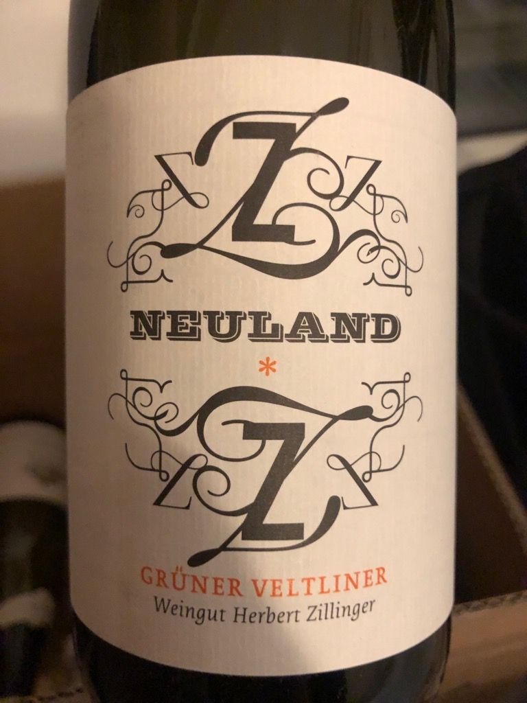 2019 Herbert Zillinger Grüner Veltliner Neuland, Austria ...