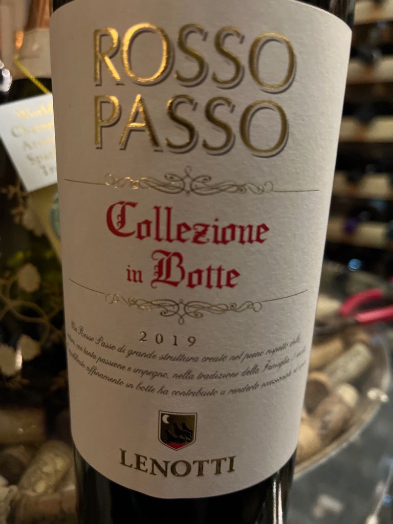 2019 Lenotti Rosso Passo Collezione in Botte Veneto IGT, Italy, Veneto, Veneto IGT - CellarTracker