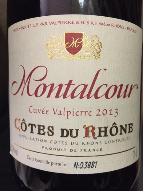 2013 Montalcour Côtes du Rhône Valpierre & Fils, France, Rhône ...