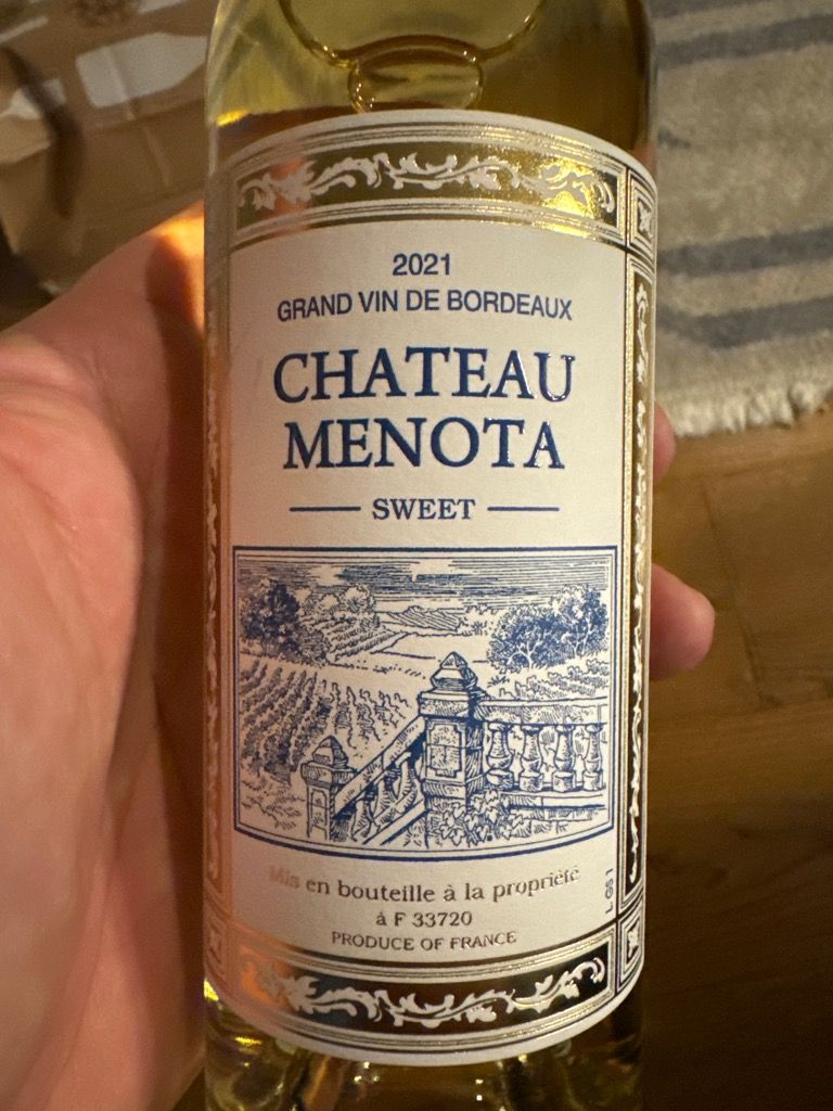 2020 Château Ménota Graves Supérieures, France, Bordeaux, Graves ...