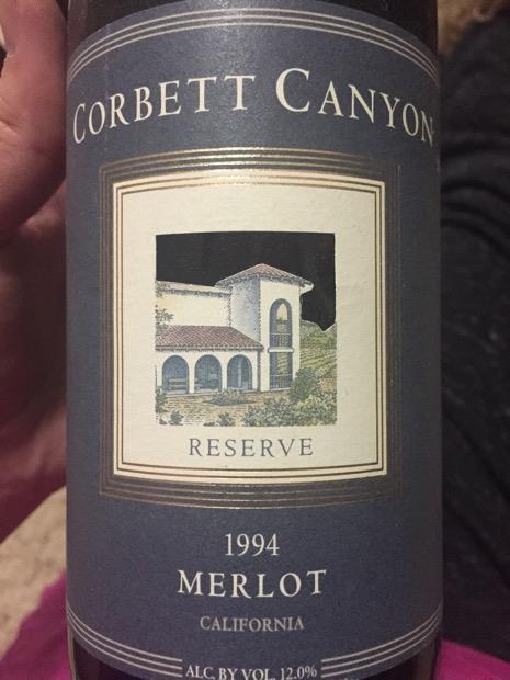 1998 Corbett Canyon Merlot, USA, California - CellarTracker