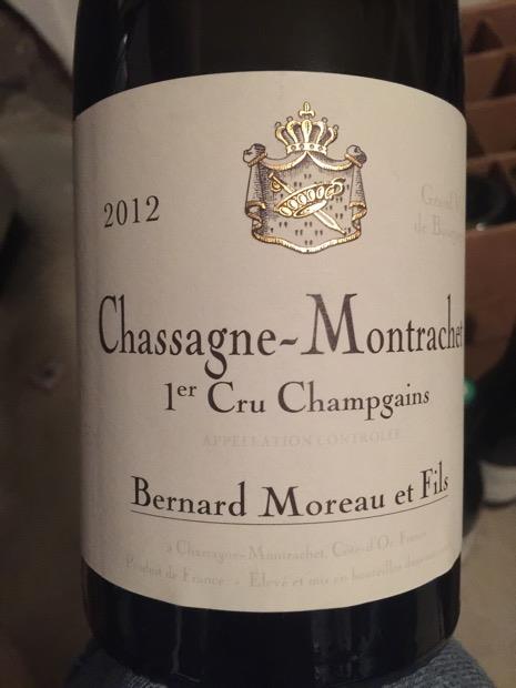 2012 Domaine Bernard Moreau et Fils Chassagne-Montrachet 1er Cru Les ...