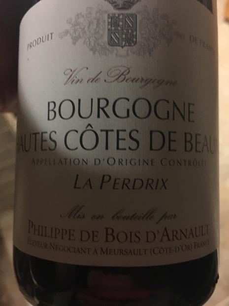 2010 Philippe de Bois d'Arnault Bourgogne Hautes-Côtes de Beaune La ...