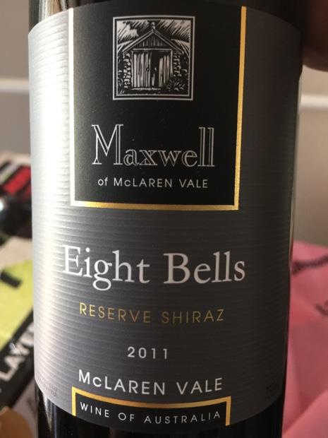 2011 Maxwell Shiraz Eight Bells Reserve, Australia, South Australia ...