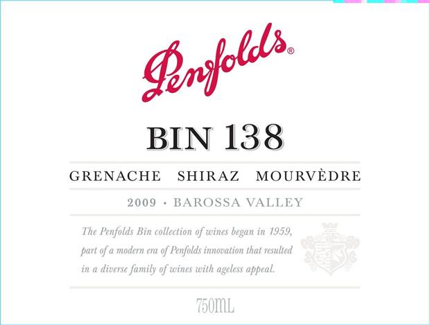 2009 Penfolds Bin 138 Shiraz Grenache Mourvèdre, Australia, South ...