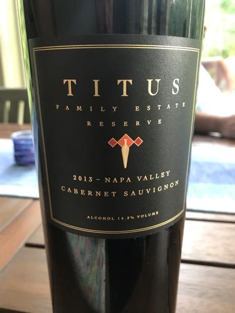 2013 Titus Cabernet Sauvignon Family Estate, USA, California, Napa ...