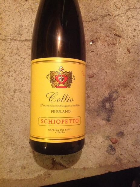 2014 Schiopetto Collio Friulano, Italy, Friuli-Venezia Giulia, Collio ...
