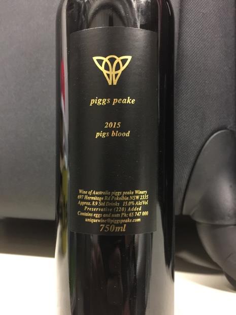 2015 Piggs Peake Pigs blood, Australia, New South Wales, Hunter Valley ...