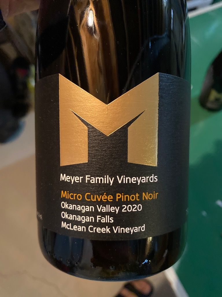 2021 Meyer Family Vineyards Pinot Noir Micro Cuvee McLean Creek ...