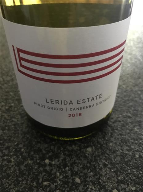2021 Lerida Estate Pinot Grigio, Australia, New South Wales, Southern ...