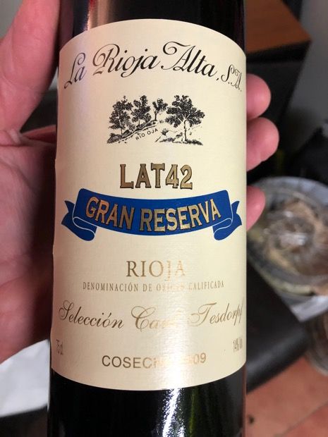 2009 La Rioja Alta Rioja lat 42 Gran Reserva, Spain, La Rioja, La Rioja ...