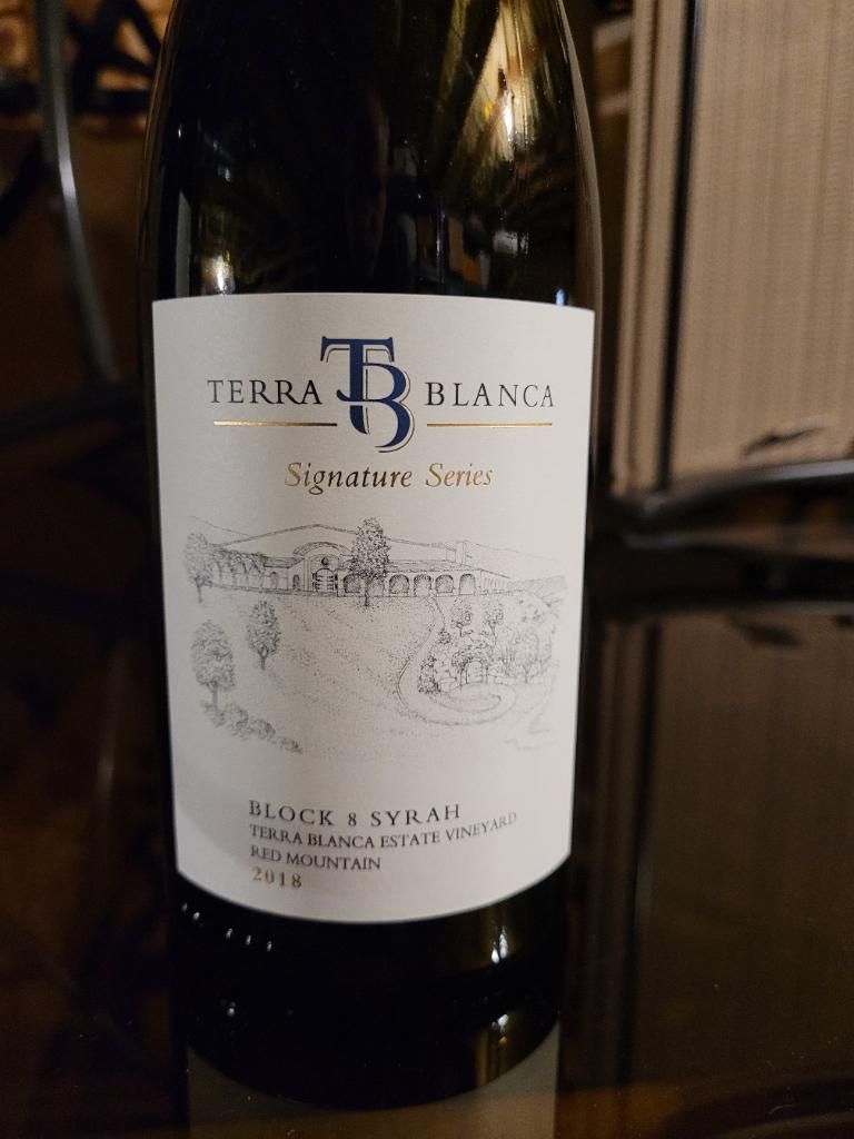 2019 Terra Blanca Syrah Signature Series Terra Blanca Estate Vineyard ...