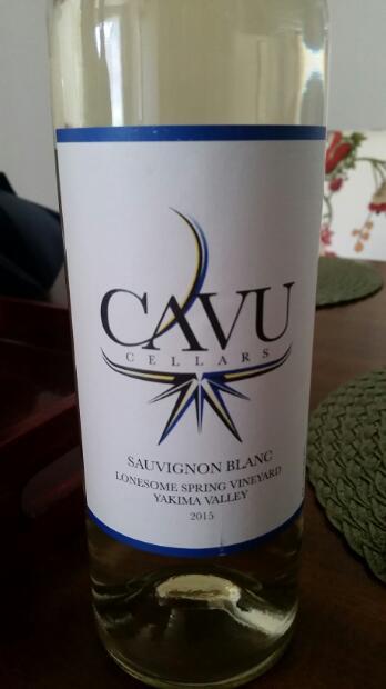 2015 Cavu Cellars Sauvignon Blanc Lonesome Spring Vineyard, USA, Washington, Columbia Valley ...