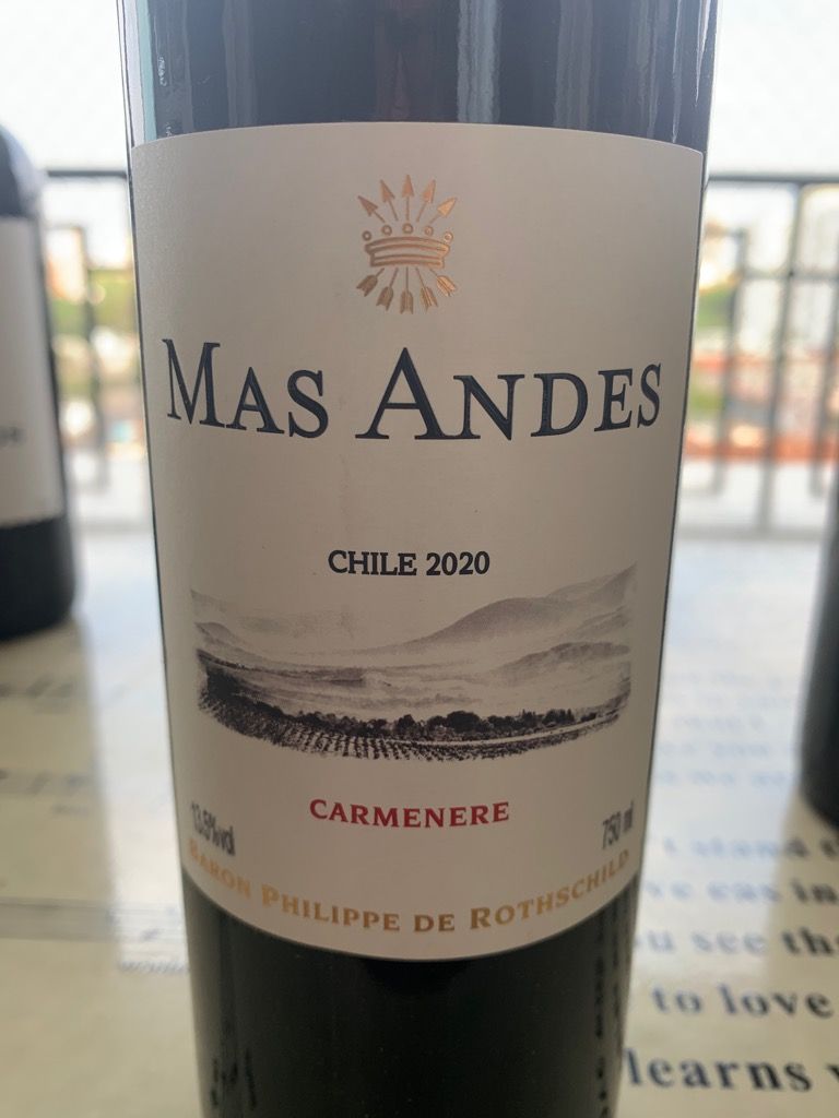 2021 Baron Philippe de Rothschild Carménère Mas Andes, Chile, Central ...