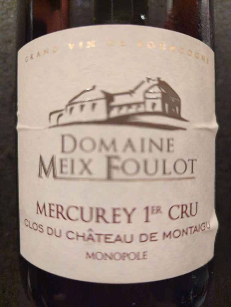 2015 Domaine du Meix-Foulot Mercurey 1er Cru Clos du Château de ...