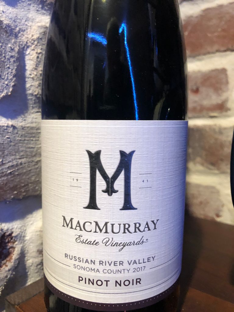 2017 MacMurray Ranch Pinot Noir, USA, California, Sonoma County, Sonoma ...