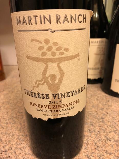 2011 Martin Ranch Winery Zinfandel Thérèse Vineyards Reserve, USA ...