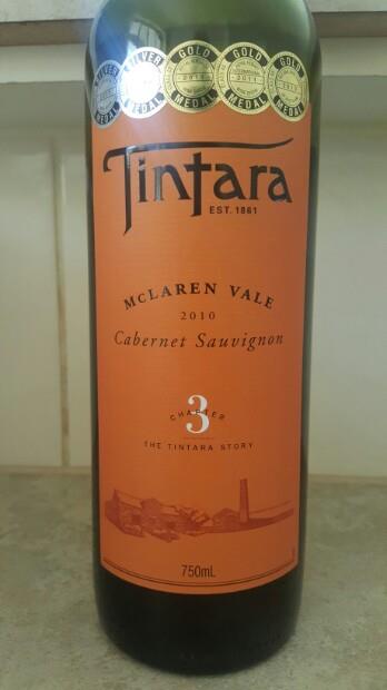 2010 Tintara Cabernet Sauvignon Chapter 3, Australia, South Australia ...