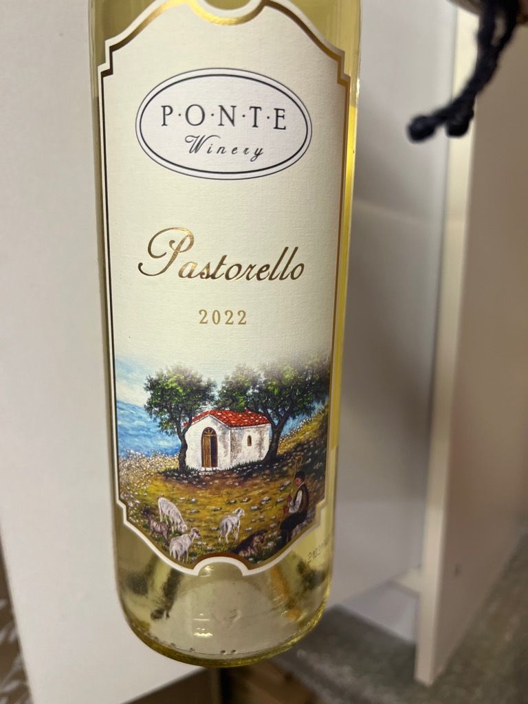 2022 Ponte Winery Pecorino Pastorello, USA, California, South Coast ...