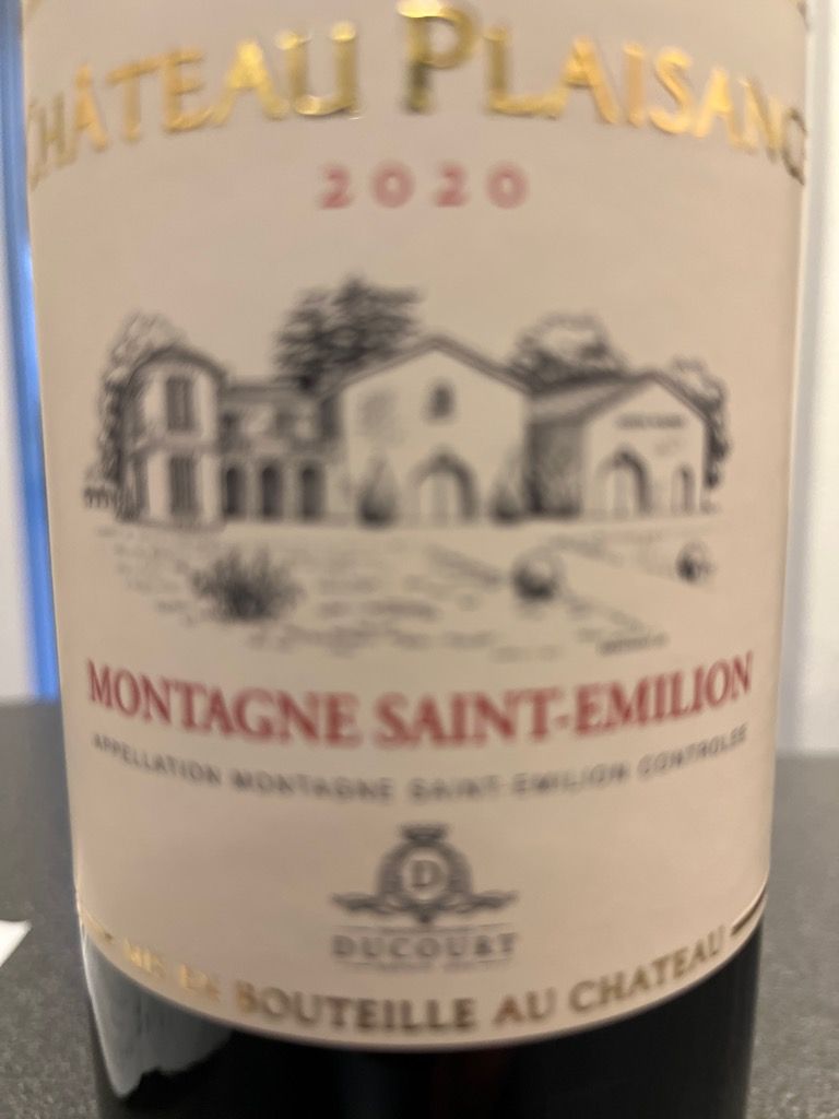 2020 Château Plaisance (Montagne-St. Emilion), France, Bordeaux ...
