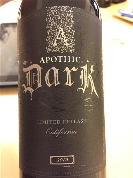 2013 Apothic Dark, USA, California - CellarTracker
