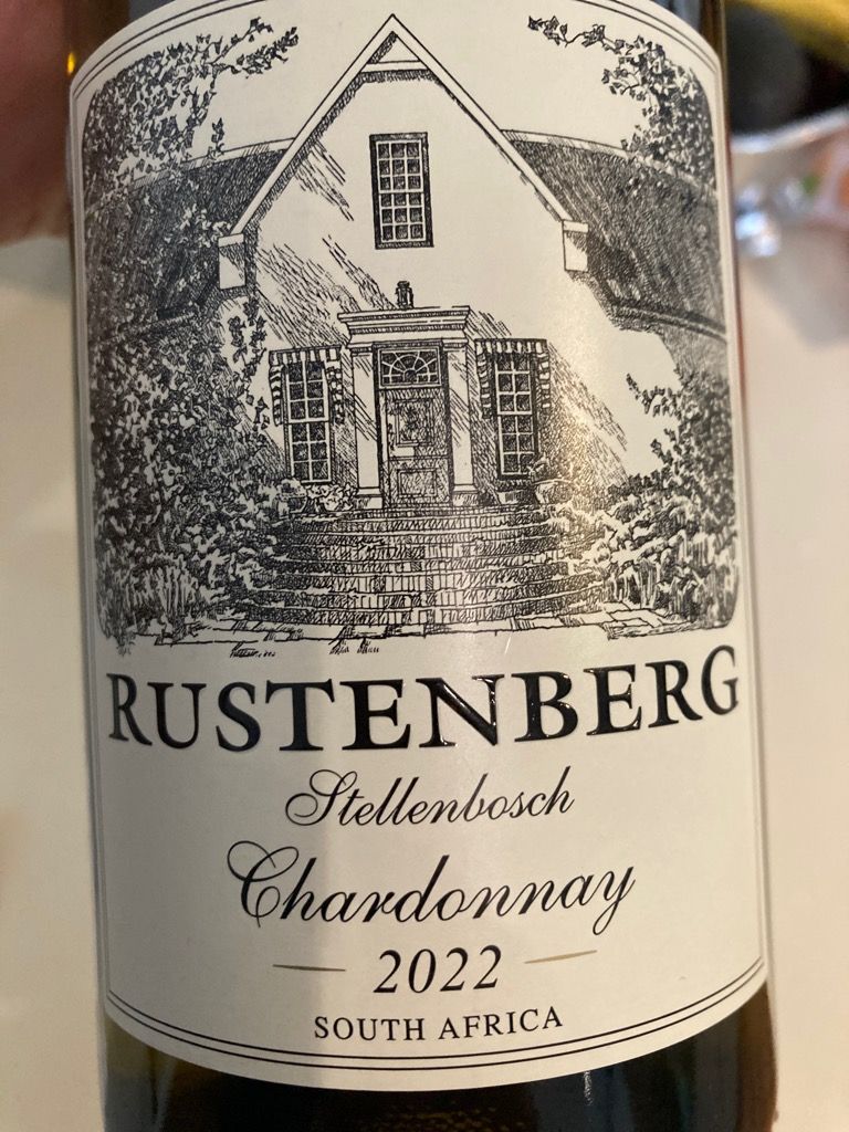 2022 Rustenberg Chardonnay, South Africa, Coastal Region, Stellenbosch ...