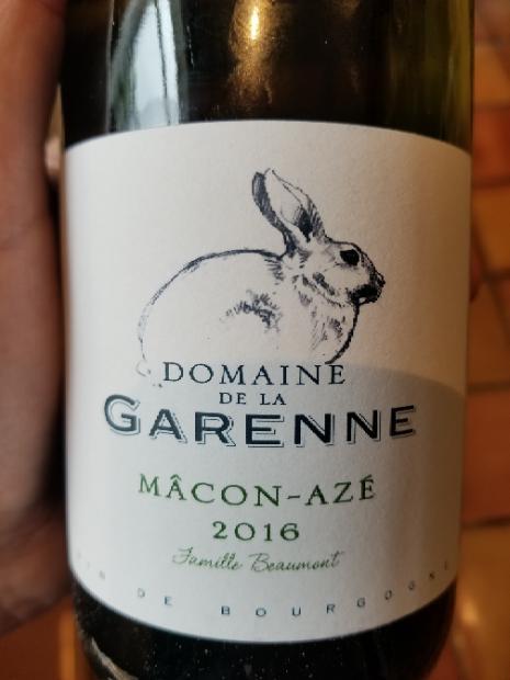2016 Domaine de la Garenne Mâcon-Azé, France, Burgundy, Mâconnais ...