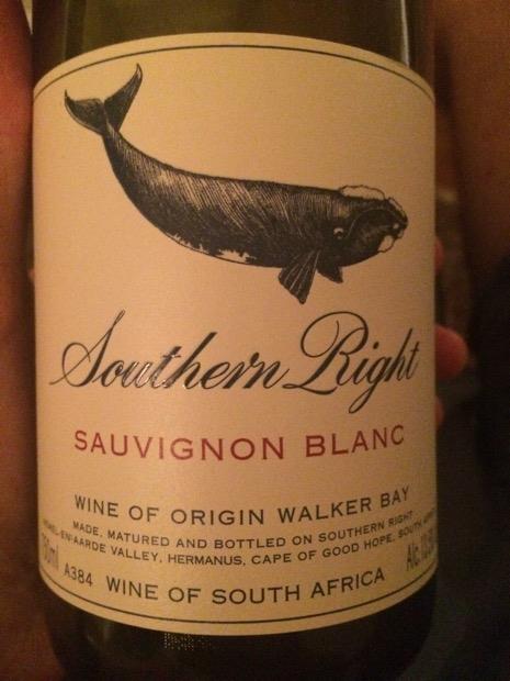 2015 Southern Right Sauvignon Blanc, South Africa, Cape South Coast ...