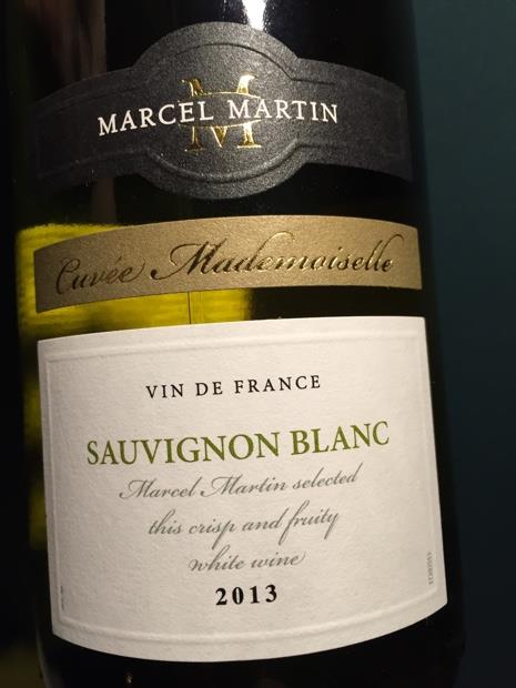 2012 Marcel Martin Vin de France Cuvée Mademoiselle, France, Vin de ...