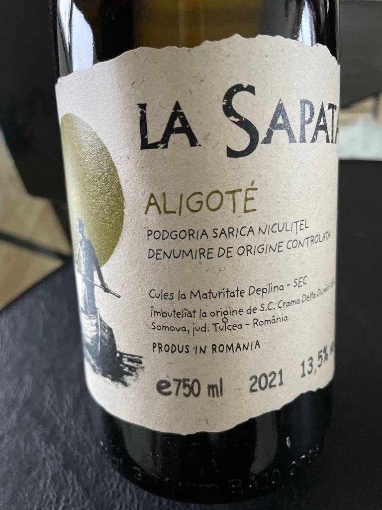 2021 La Sapata Riesling/Aligoté Podgoria Sarica Niculitel, Romania ...