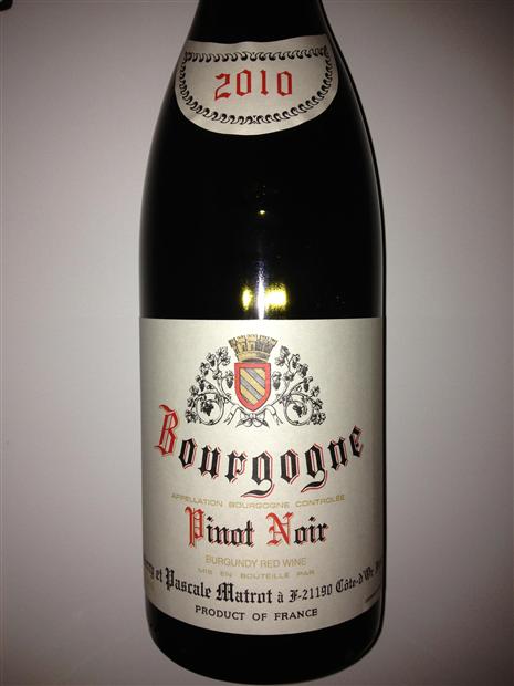 2010 Domaine Matrot Bourgogne, France, Burgundy, Bourgogne - CellarTracker