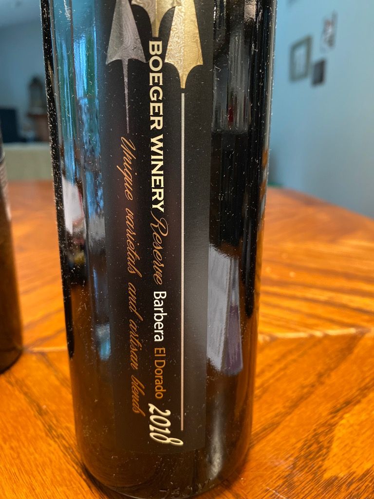 2018 Boeger Winery Barbera Reserve, USA, California, Sierra Foothills ...