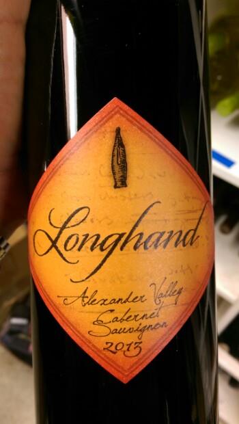 2013 Longhand Wines Cabernet Sauvignon, USA, California, Sonoma County ...