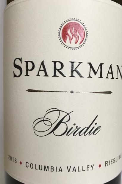 2016 Sparkman Cellars Riesling Birdie, USA, Washington, Columbia Valley ...