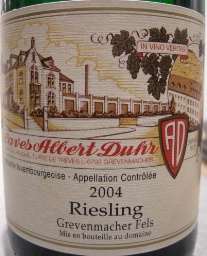 2004 Caves Albert Duhr (Château Pauqué) Riesling Grevenmacher Fels ...