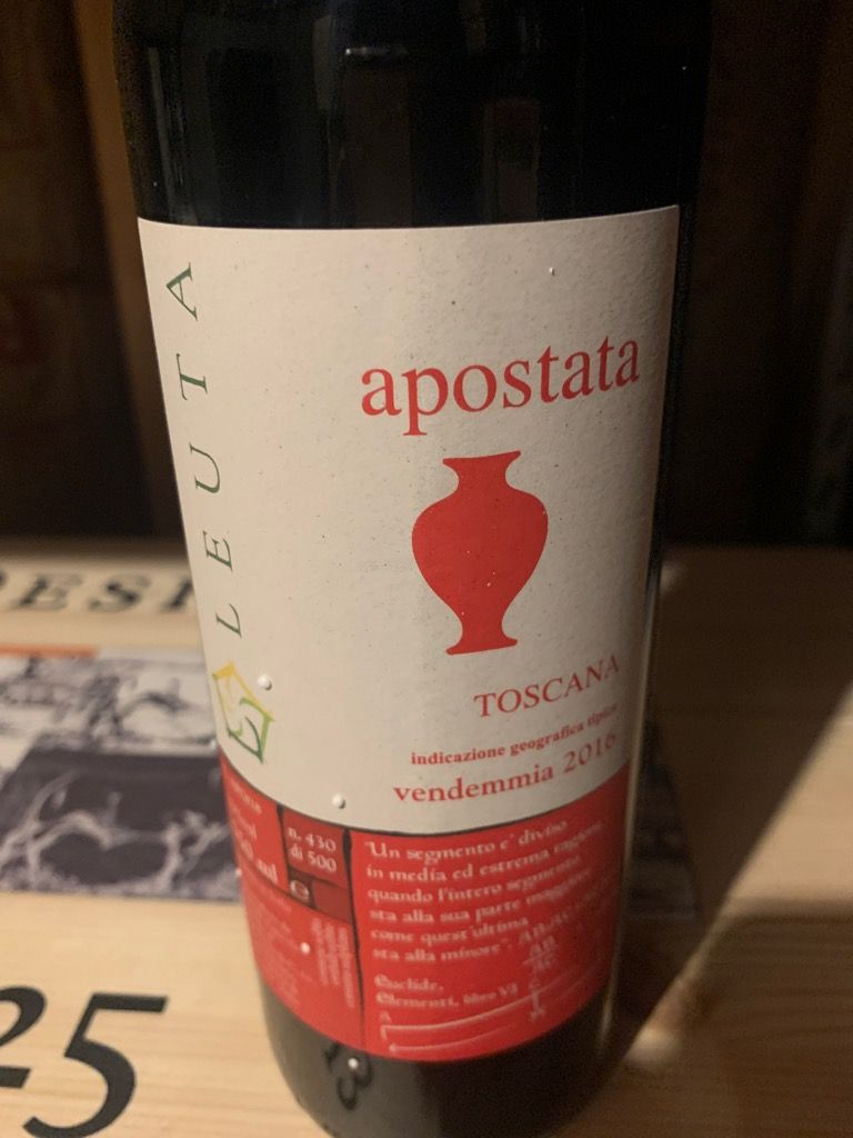 2019 Leuta Apostata Toscana IGT, Italy, Tuscany, Toscana IGT ...