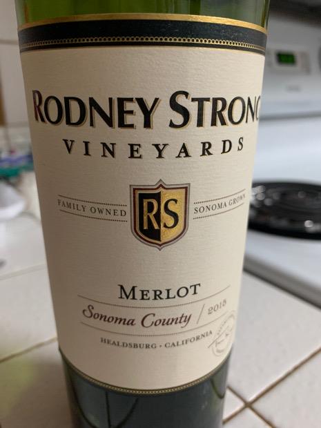 2015 Rodney Strong Merlot Sonoma County, USA, California, Sonoma County ...