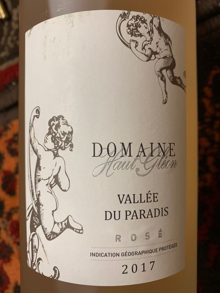 2017 Domaine de Haut Gleon Vallée du Paradis Rosé, France, Languedoc ...