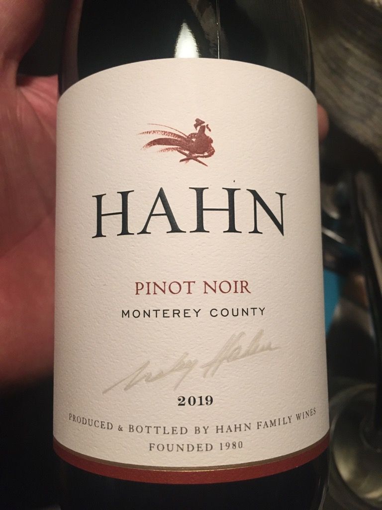 2019 Hahn Pinot Noir Monterey County, USA, California, Central Coast ...