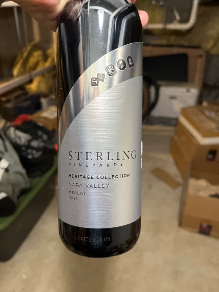 2021 Sterling Vineyards Merlot Heritage Collection, USA, California ...