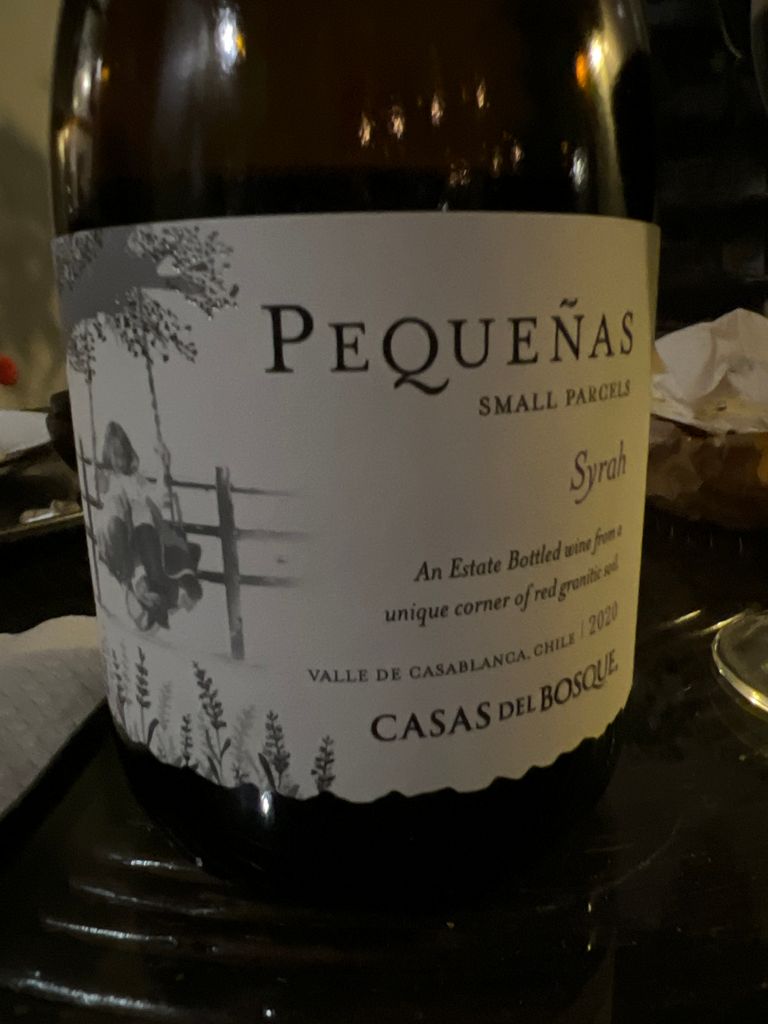2020 Casas del Bosque Syrah Pequeñas Producciones Estate Casablanca ...