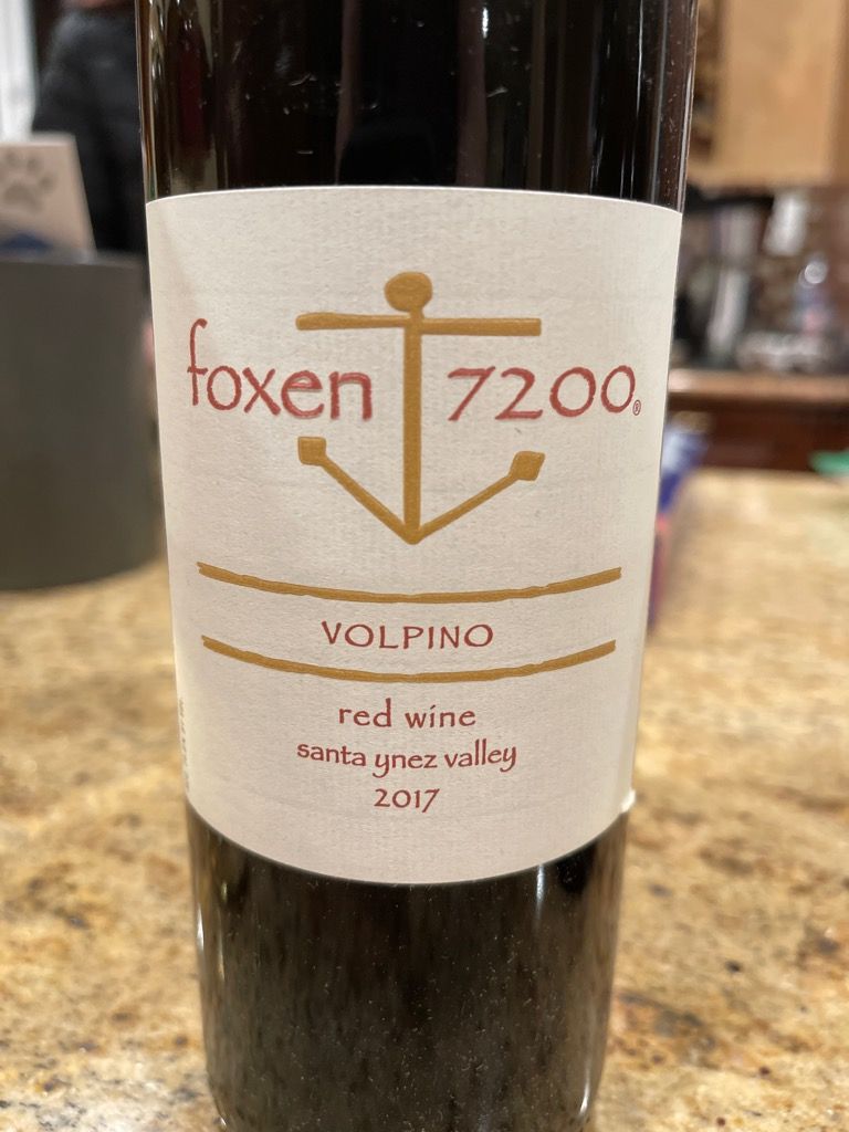 2017 Foxen 7200 Volpino, USA, California, Central Coast, Santa Ynez ...