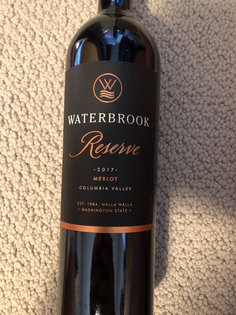 2017 Waterbrook Merlot Reserve, USA, Washington, Columbia Valley ...
