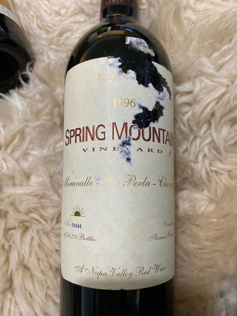 1996 Spring Mountain Vineyard Napa Valley Red Wine, USA, California ...