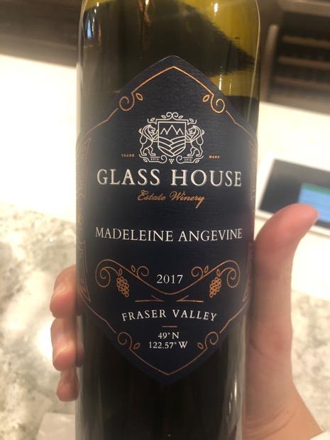 2017 Glass House Estate Winery Madeleine Angevine, Canada, British ...