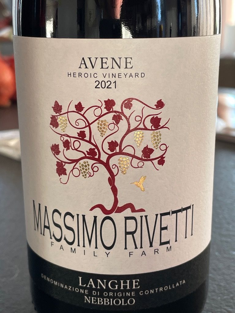 2021 Massimo Rivetti Langhe Nebbiolo Avene, Italy, Piedmont, Langhe ...