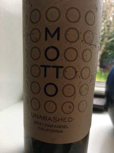 2014 Motto Wines Zinfandel Unabashed, USA, California - CellarTracker