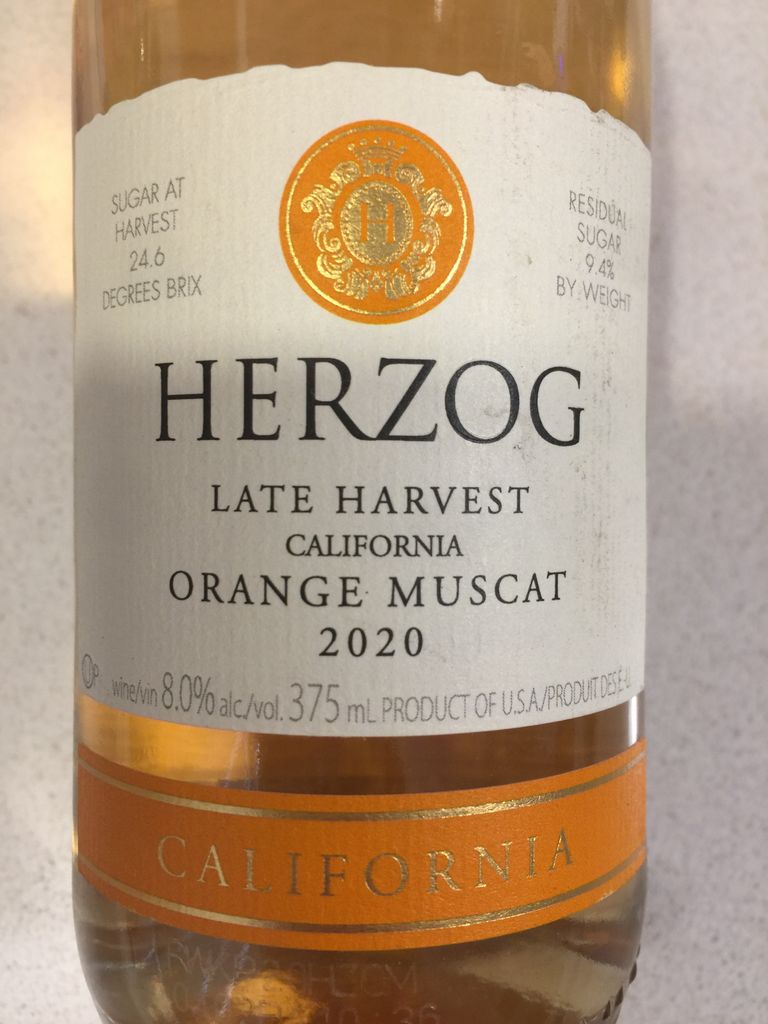 2022 Herzog Late Harvest Orange Muscat, USA, California - CellarTracker