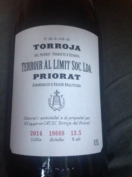 2014 Terroir Al Limit Soc. Lda. Priorat Torroja Vi de la Vila, Spain ...